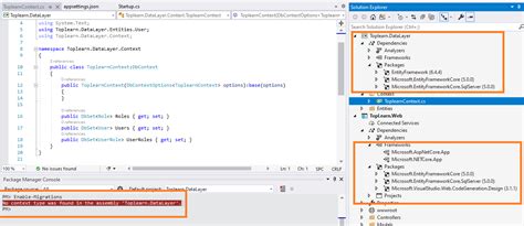 خطای در اجرای Enable Migrations