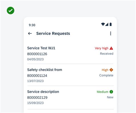 Status Info Label SAP Fiori For Android Design Guidelines