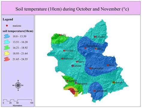 Map Of Soil Temperature 10cm During October And November Download Scientific Diagram