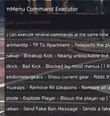 Bug Command Executor Text To The Side Issue YimMenu YimMenu GitHub