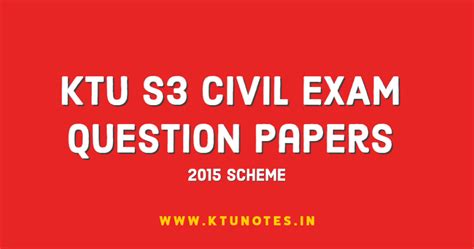 Ktu S3 Civil Exam Question Papers