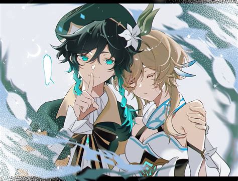 Lumine And Venti Genshin Impact Drawn By Kem Ic Danbooru