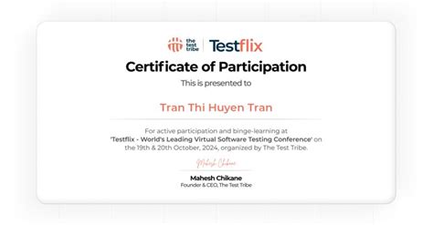 Trân Trần On Linkedin Testflix 2024 Worlds Leading Virtual Software Testing Conference
