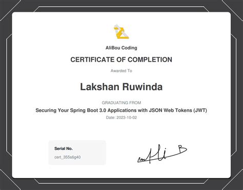 Finished Spring Security With Jwt Course Lakshan Ruwinda Posted On