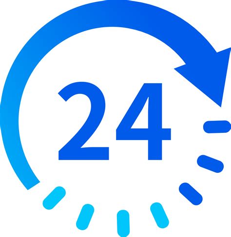 24 Hour Clock Icon For Timekeeping Or Scheduling 21353311 Png