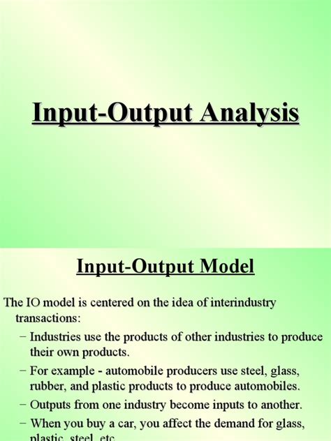 Inputoutputmodel Inputoutput Model Fiscal Multiplier