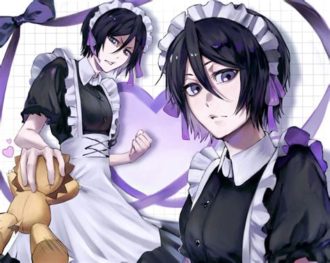 Safebooru 1girl Alternate Costume Apron Black Dress Black Hair Bleach