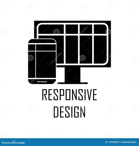 Responsive Design Icon Element Of Web Development For Mobile Concept