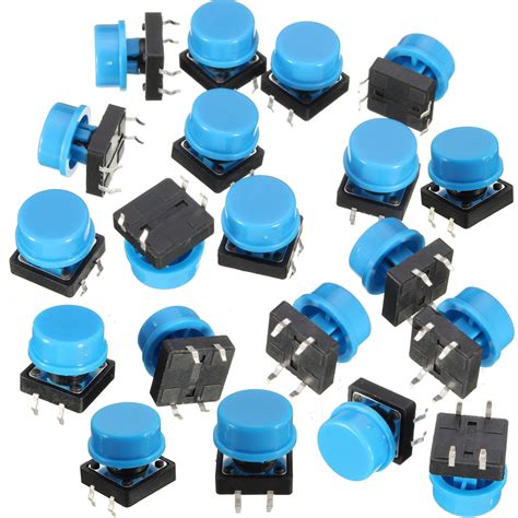 20pcs Tactile Push Button Switch Momentary Tact Caps Sale
