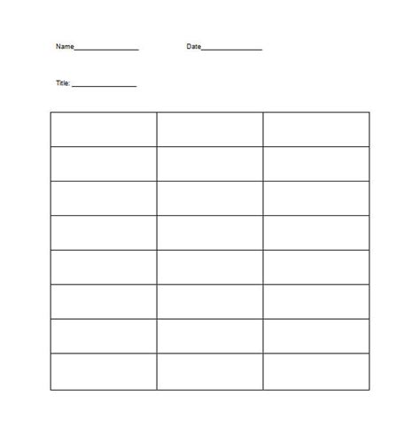 Word Tables Templates T Chart Template 15 Examples In Pdf Word Excel