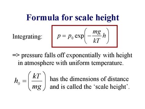 Formula For Scale Height