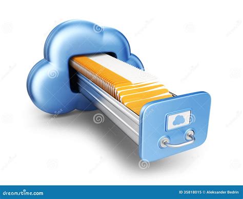 Data Storage Cloud Computing Concept 3d Icon Isolated Stock