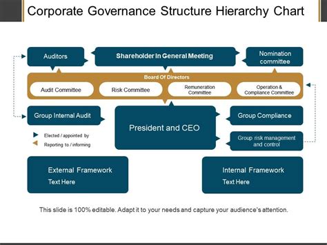Corporate Governance Structure Hierarchy Chart Ppt Examples Presentation Graphics