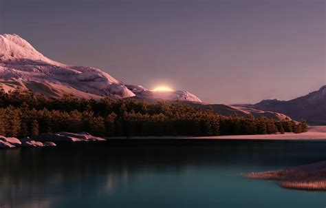 Wallpaper Landscape Nature Digital Art Windows 11 For Mobile And