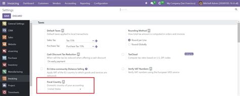 Fiscal Position In Odoo Invoicing App Odoo V Community Edition Book