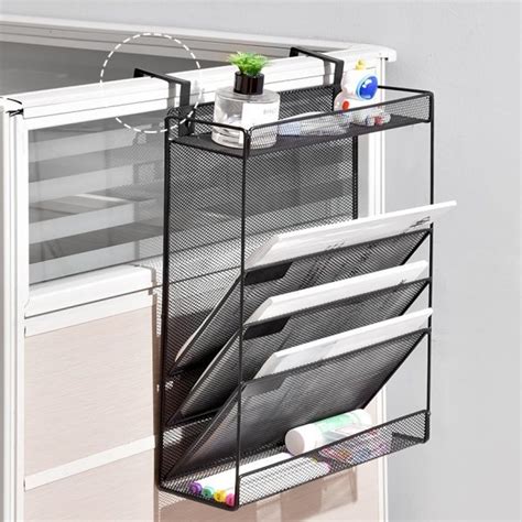 Hickies 오피스 데스크 서류보관 파티션걸이 3단정리 메탈선반 핫트랙스