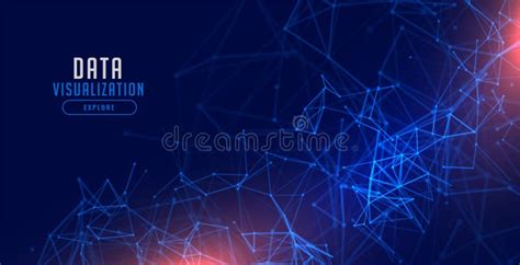Data Visualization Technology Network Mesh Background Design Stock Vector Illustration Of