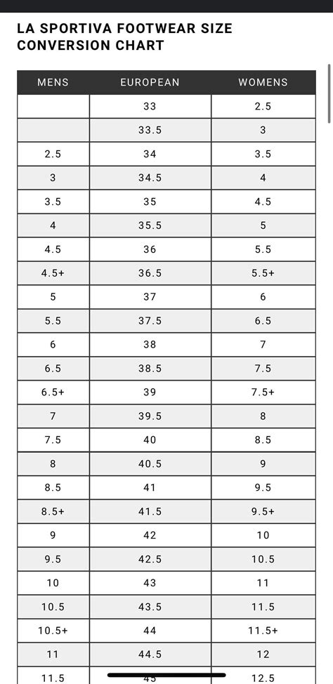 105 Shoe Sales Size Conversion