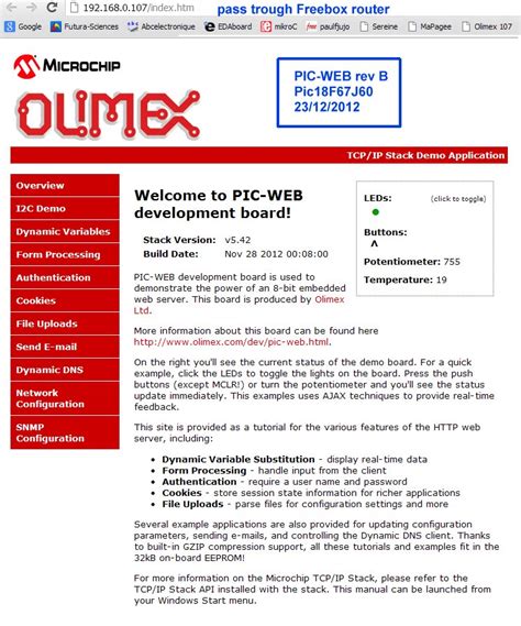 Test Sur Olimex Pic Web Rev B