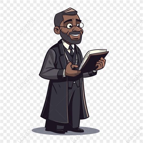 흑인 목사 벡터클립 아트만화상표 Png 일러스트 무료 다운로드 Lovepik