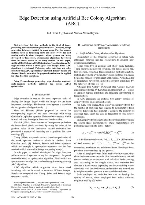 Pdf Edge Detection Using Artificial Bee Colony Algorithm Abc