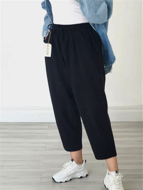 شلوار خمره ای بالونی پارچه لینن بلکا دیزاین فروشگاه مد و استایل