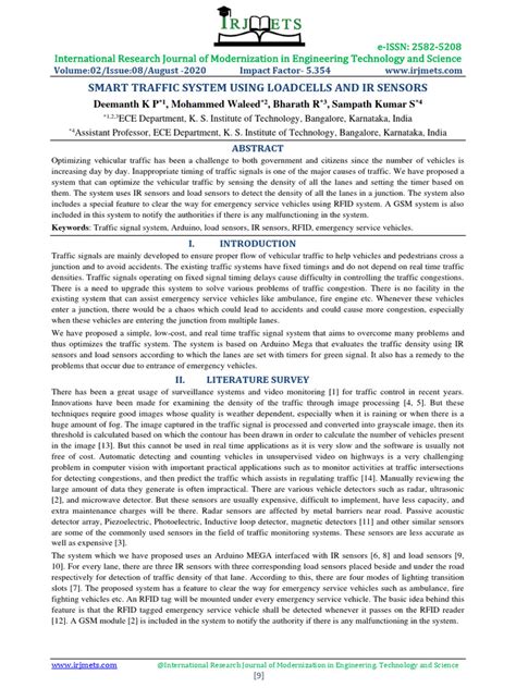 Smart Traffic System Using Loadcells And Ir Sensors Pdf Business Computers