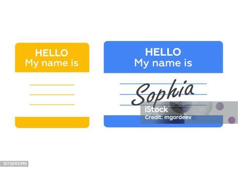이름 태그 배너입니다 이름 태그 집합입니다 안녕 내 이름은입니다 카드 라벨 스티커 배지 소개 개념에 대한 스톡 벡터 아트 및 기타 이미지 Istock