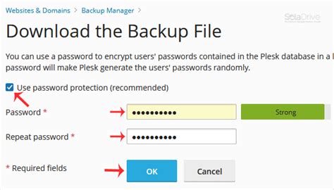How To Generate A Full Backup In Plesk Knowledgebase Soladrive