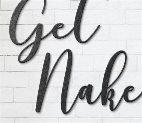 Bathroom Wall Decoration Get Naked Word Sign Etsy