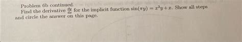 Solved 6 2pt Below Is The Graph Of The Implicit Function