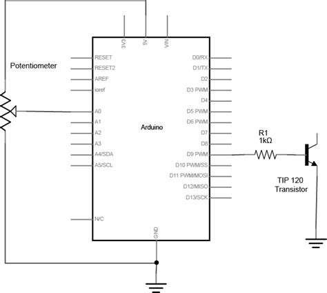 LabHighCurrentArduinoTransistor Schem ITP Physical Computing