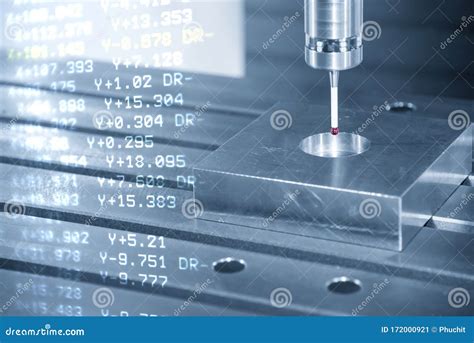 The Abstract Scene Of Cmm Machine And G Code Data Measuring Dimension