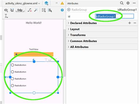 Radiogroup Dynamiczna Zmiana Kolorów