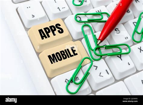 Conceptual Display Apps Mobile Business Concept Computer Program Designed To Run On Phone Hand