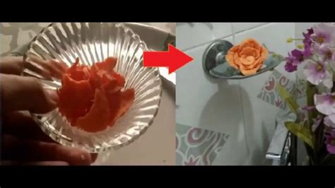 How To Convert Old Soap Scraps Into New Soap Rose Shaped Soap 2018 Youtube