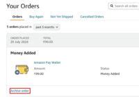 How To Archive Amazon Orders On App And PC