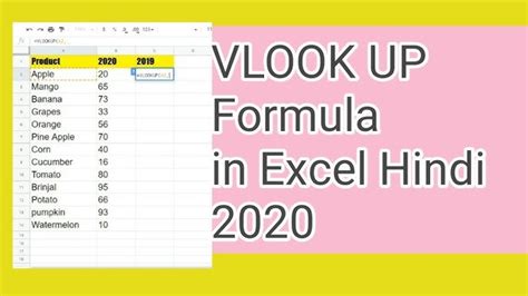 Vlookup Formula In Excel In Hindi Vlook Up Tutorial For Beginners