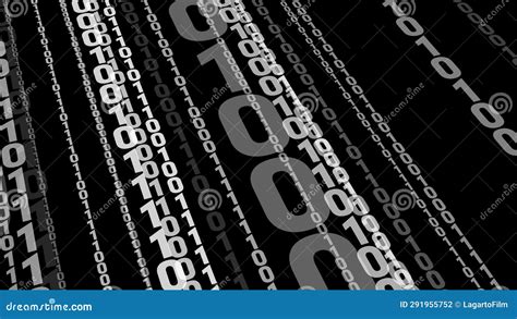 Algorithm And Automation Unraveling The Power Of Binary Code On A Black Background Stock Footage