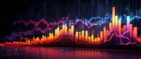 Colorful Financial Data Visualization With Graphs And Charts Stock Illustration Illustration
