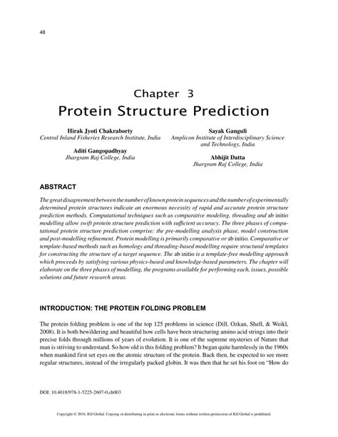 pdf protein structure prediction