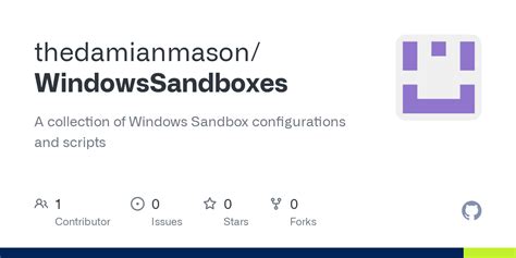 Github Thedamianmason Windowssandboxes A Collection Of Windows Sandbox Configurations And Scripts