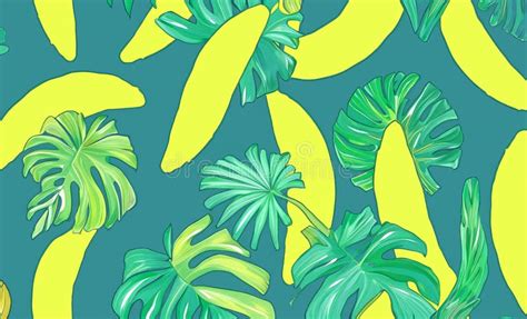 Botanical Illustration Tropical Seamless Pattern Illustration Art