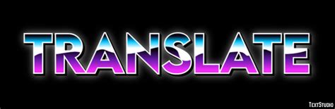 Translate Arcade Text Effect Generator