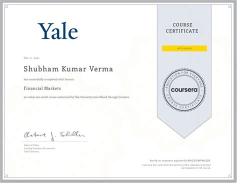 Shubham Verma On Linkedin Coursera Yaleuniversity