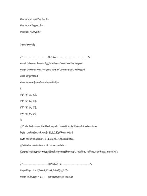 Cerradura Con Clave Arduino Pdf Software Engineering Computing