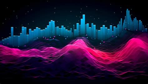 Premium Ai Image Data Visualization Neon Abstract Background