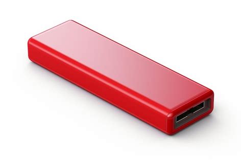 Simple Red Usb Device On Plain White Premium Ai Generated Image