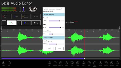 Noise Reduction Windows Lexis Audio Editor