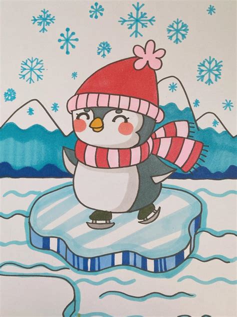 儿童简笔画小企鹅 简笔画图片大全